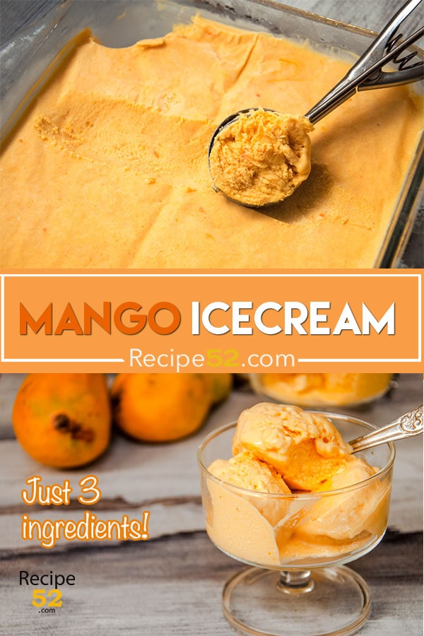Mango Ice Cream with Condensed Milk - Recipe52.com